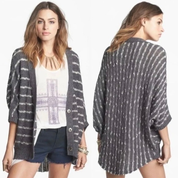 Free People | Sweaters | Free People Rabbit Moon Oversized Striped ...